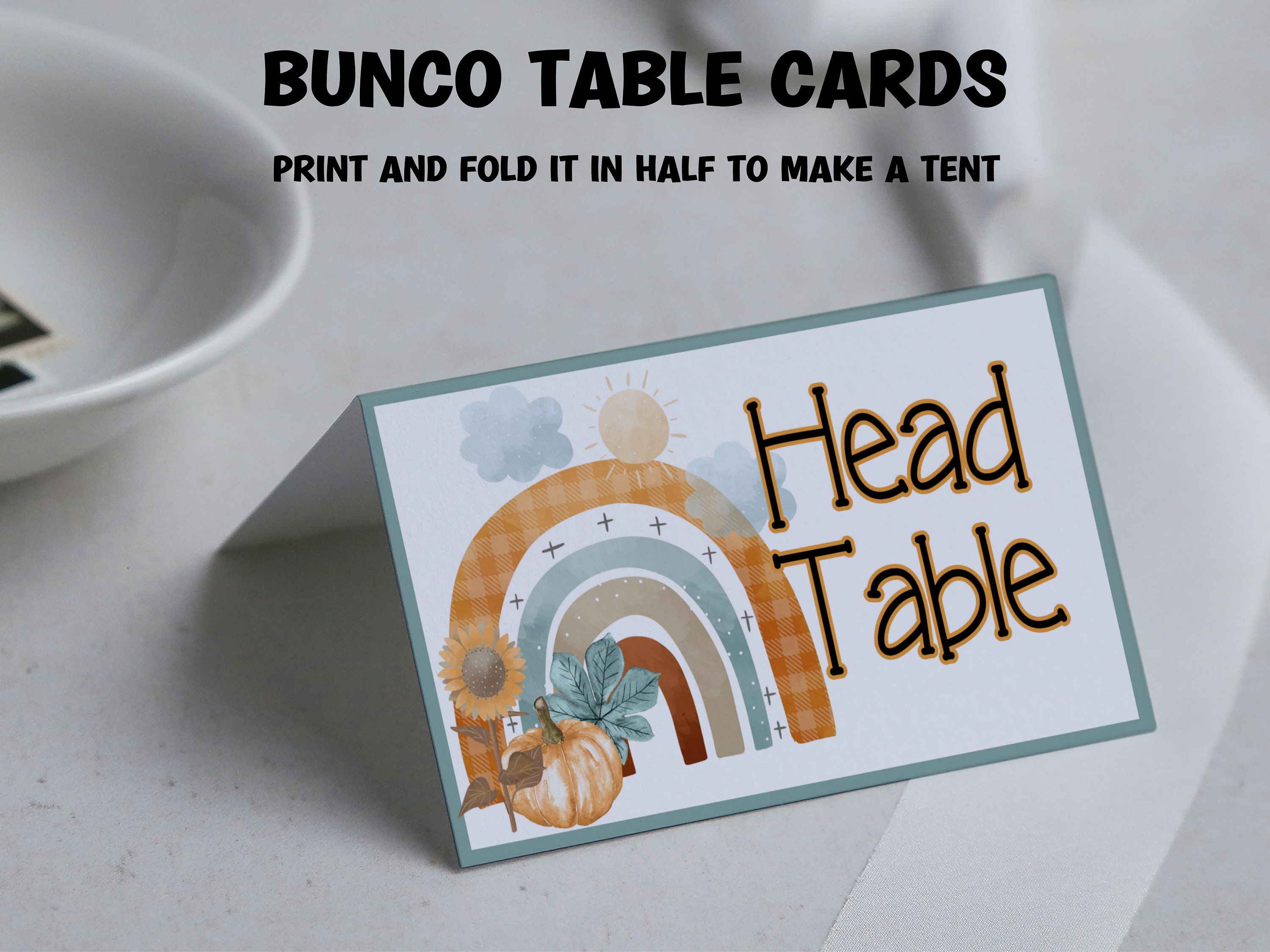 Thanksgiving Printable Bunco Cards I Bunco Score Cards I Bunco Score ...