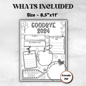 Kids Year in Review, Year Recap Printable, Year in Review Card, End of ...