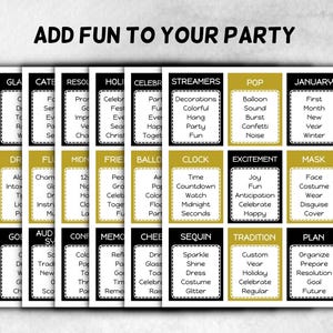 New Year's Taboo, Printable Taboo Game, Fun Winter Activity, Get Kids ...