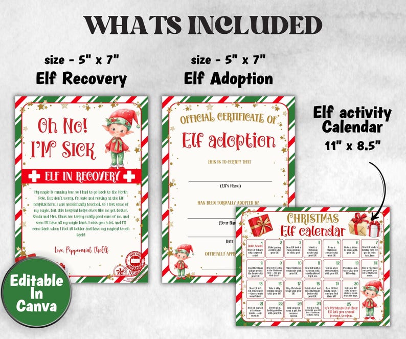 Christmas Elf Activity Bundle, Elf Arrival Letter, Elf Kit, Elf Warning ...