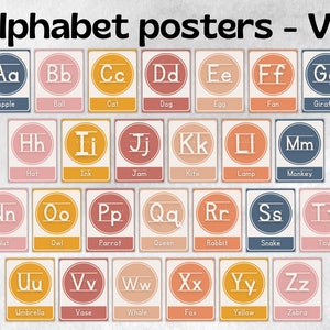 Alphabet Posters, Educational Posters, Educational Print, Educational ...