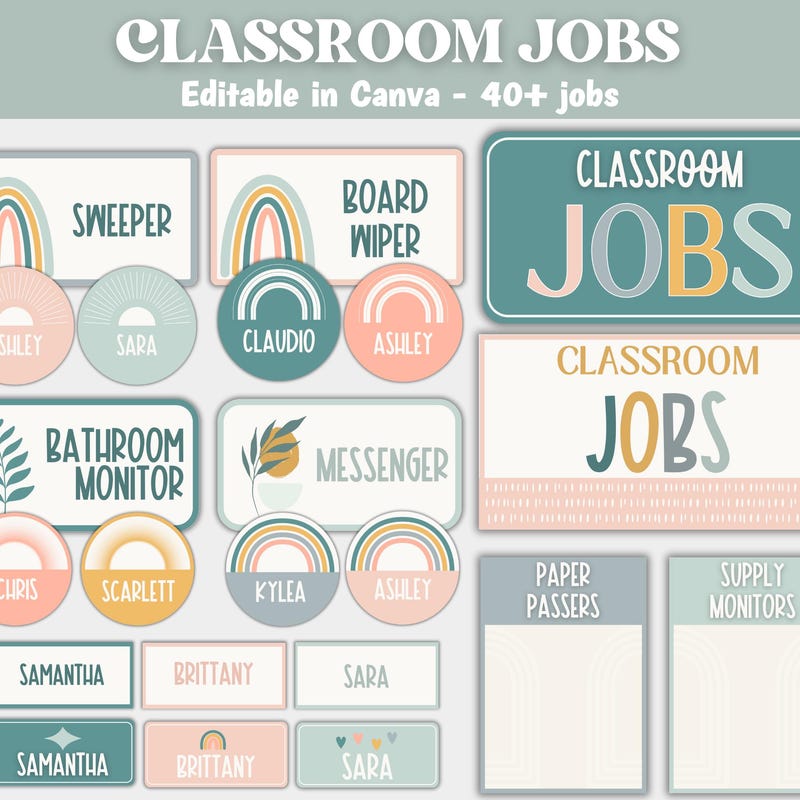 Classroom Jobs Chart - Etsy