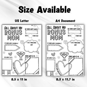 Gift From Kids for Aunt I Mother Day Printable | All About My Bonus Mom ...