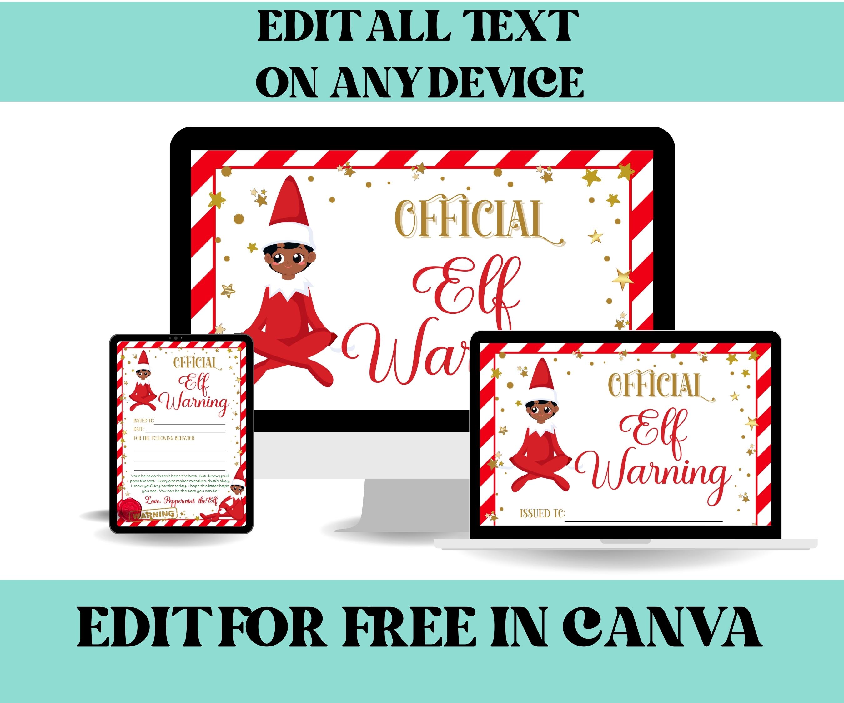 Final Warning Letter, Elf Official Warning Letter, Elf Letter Template ...