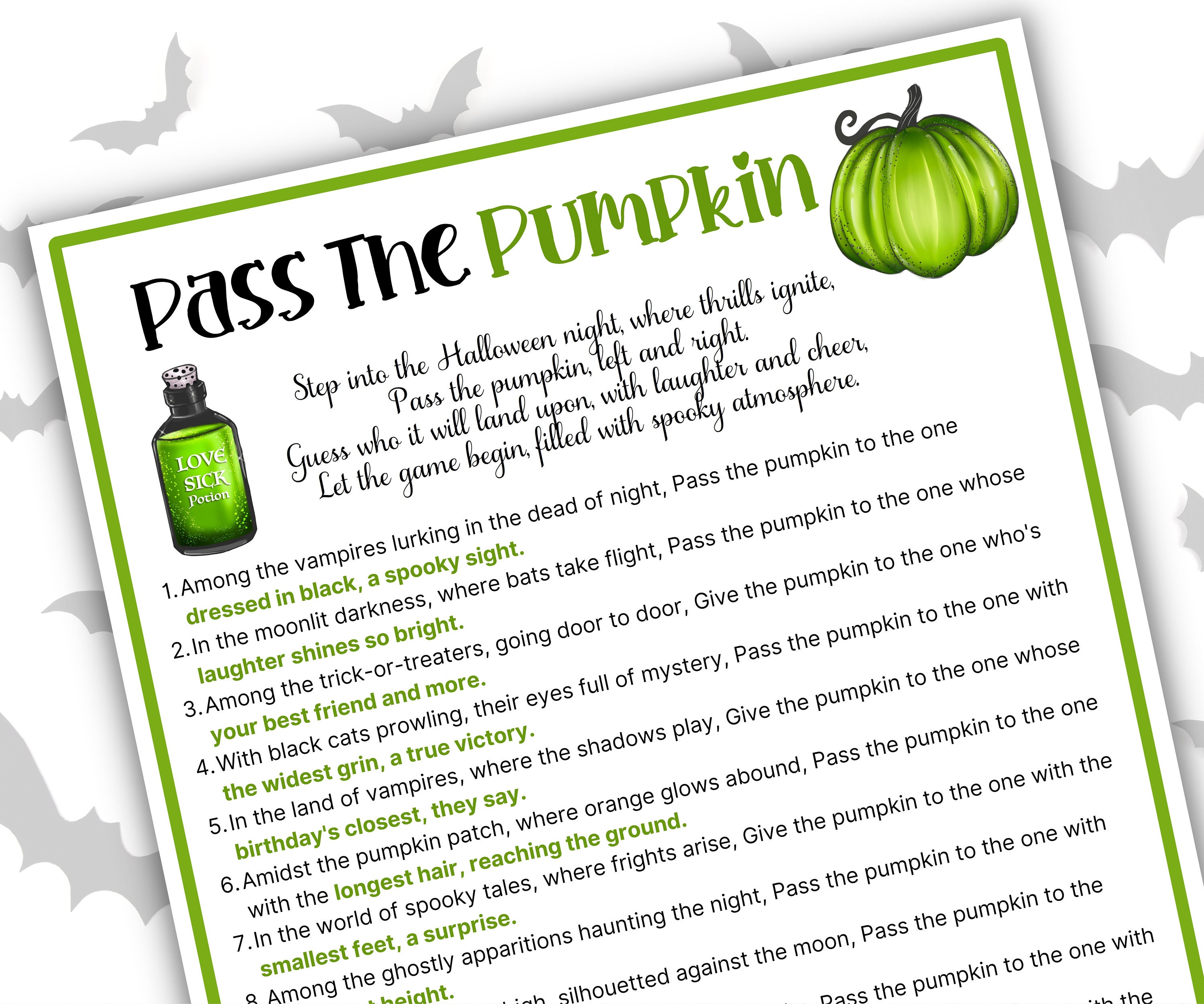 Halloween Left Right Game Pass the Prize Game Halloween - Etsy