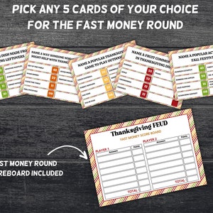 Thanksgiving Friendly Family Feud, Thanksgiving Party Game, Trivia Game ...