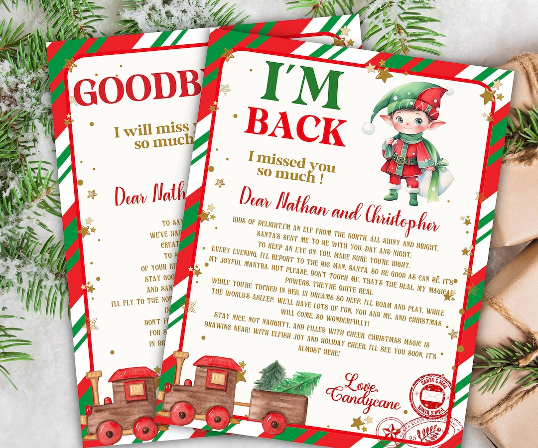 Baby Elf, I'm Back Elf Letter, Kids Teens Elf Letter, Elf Welcome ...