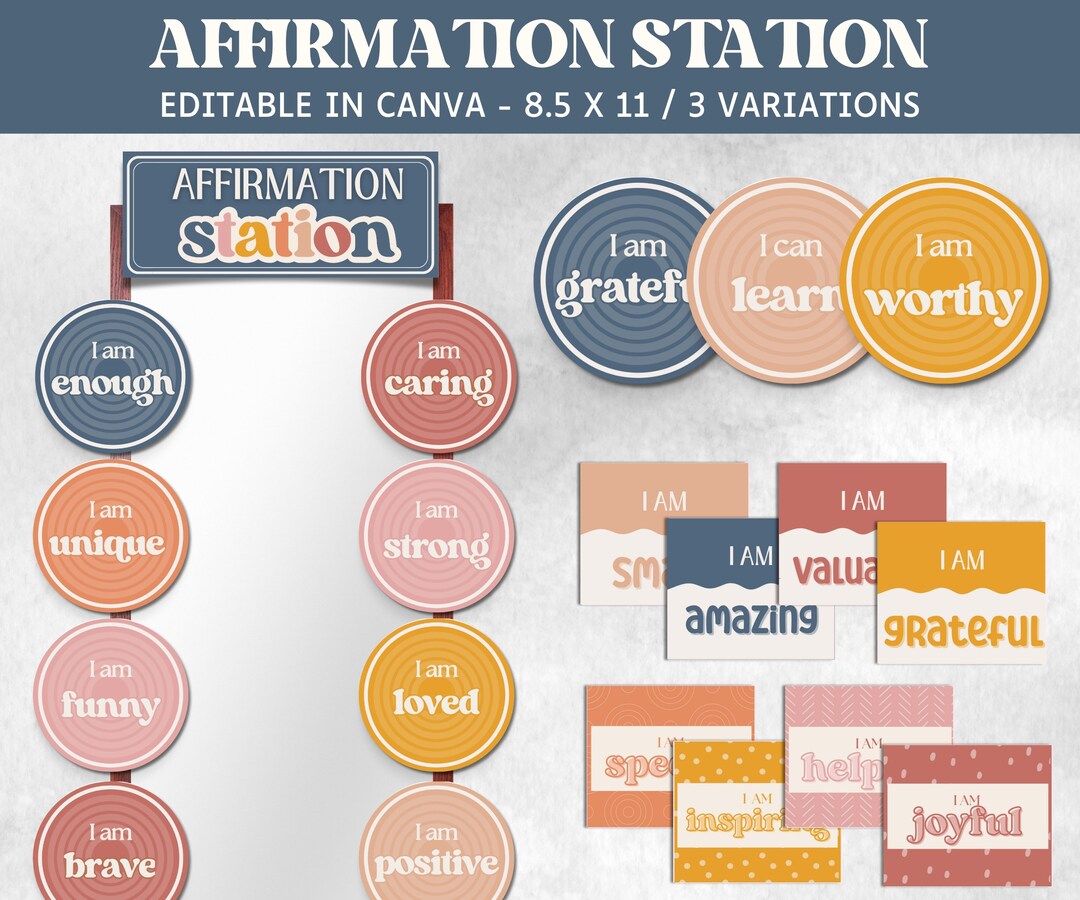 Affirmation Station, Class Student Affirmation Decor, Mirror Display ...
