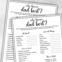 Who Knows Dad Best Baby Shower Game | How Well Do You Know Daddy | Baby ...