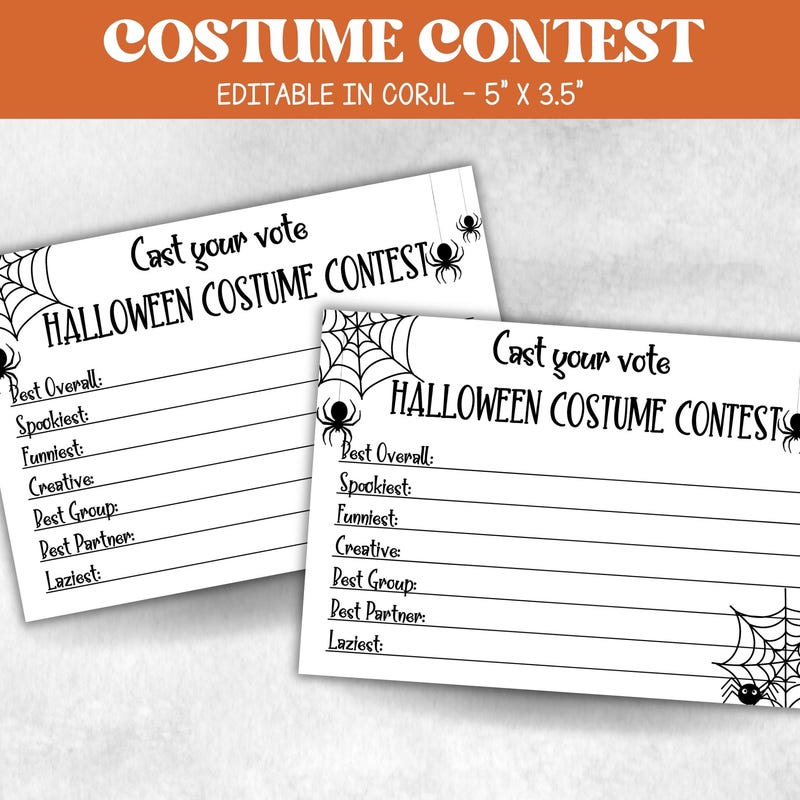 Contest Judging Cards - Etsy