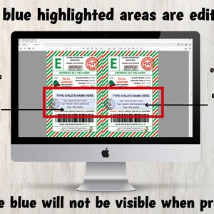 Elf Mail Shipping Labels Template, North Pole Stickers, Elf Arrival ...