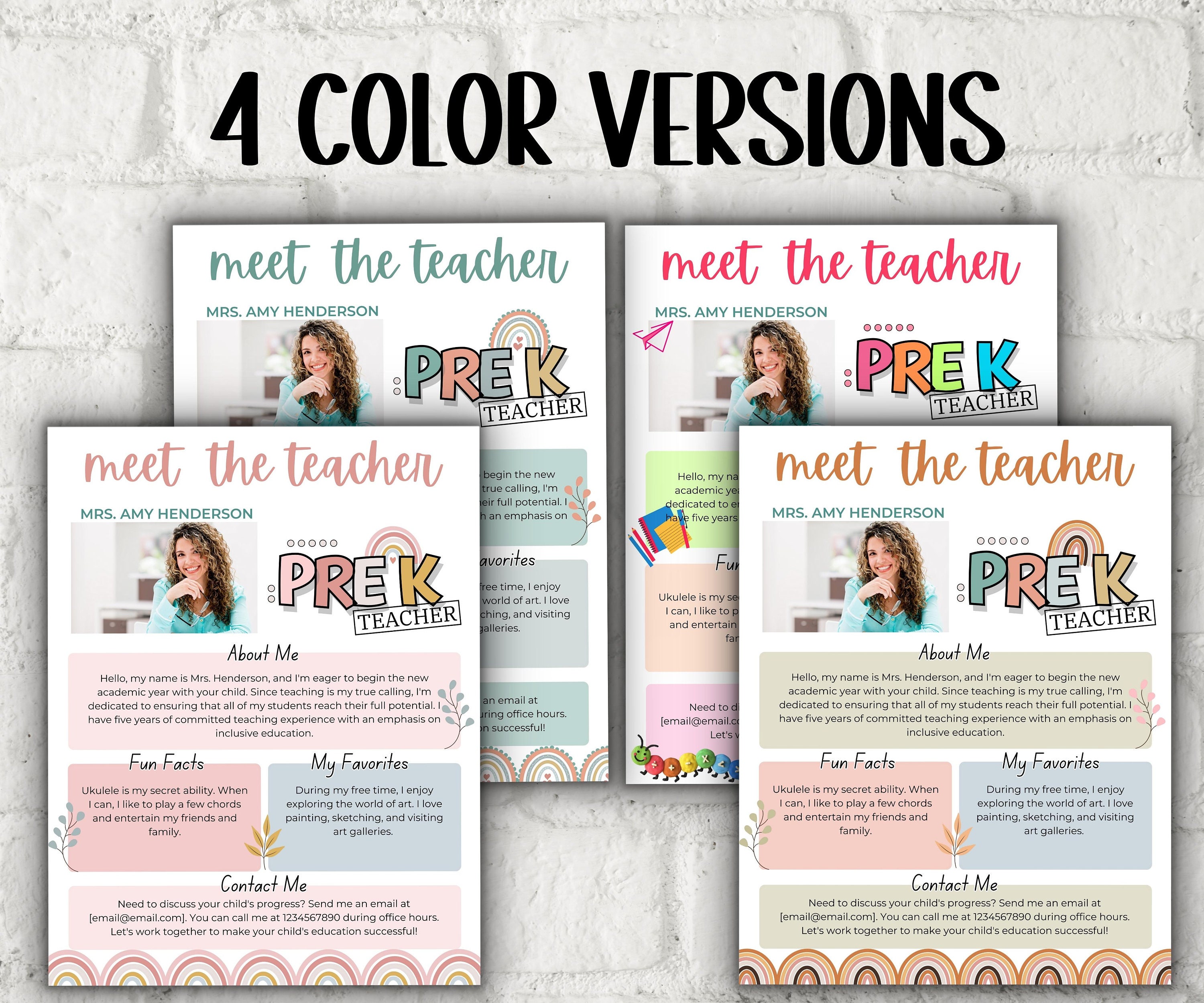 Pink Meet the Teacher Rainbow I Pre K Teacher I Boho Teacher I - Etsy