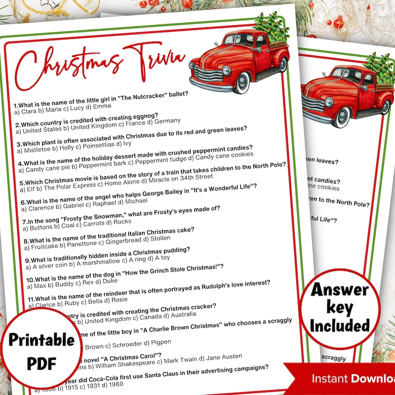 Printable Christmas Games - Etsy