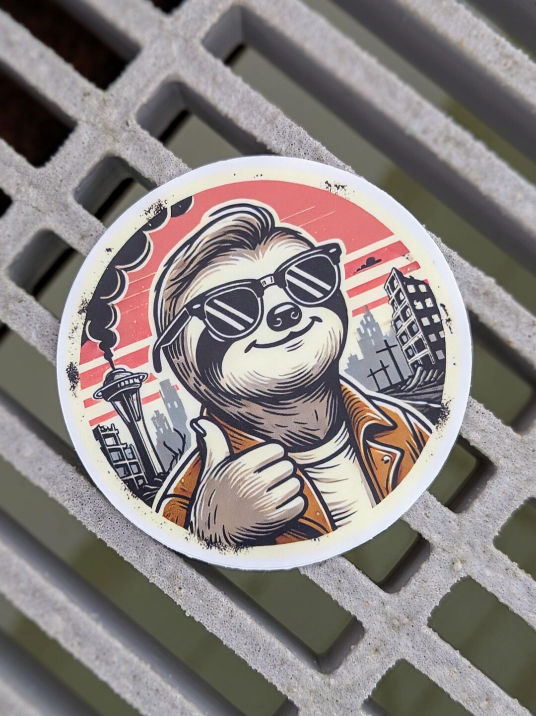 Sloth Giving a Thumbs up Sticker | Sloth Sticker - Etsy