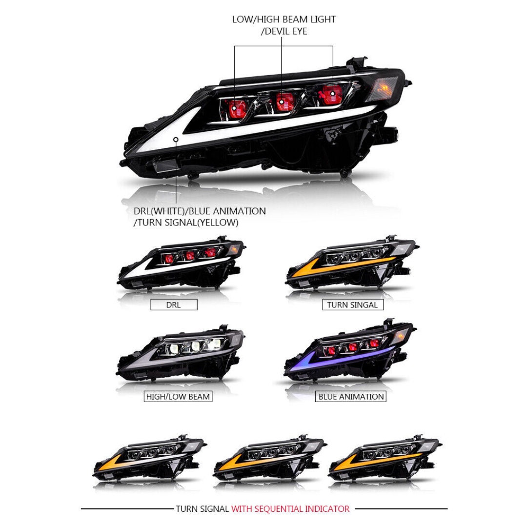 Lexus Style Triple or Double Beam Demon Headlights Compatible - Etsy