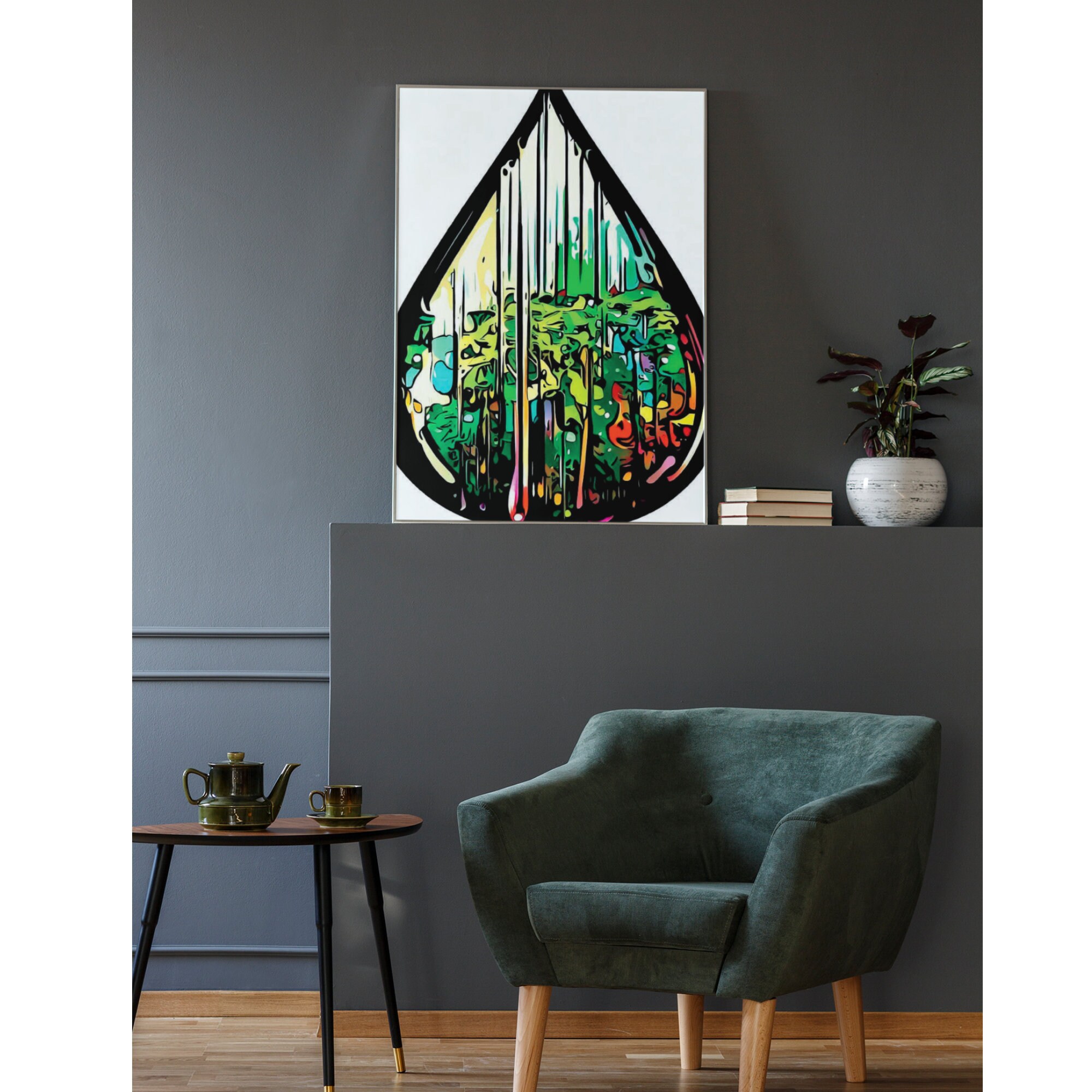 Drippy Drops Wall Art Set of 3, Printable Art, Printable Poster ...