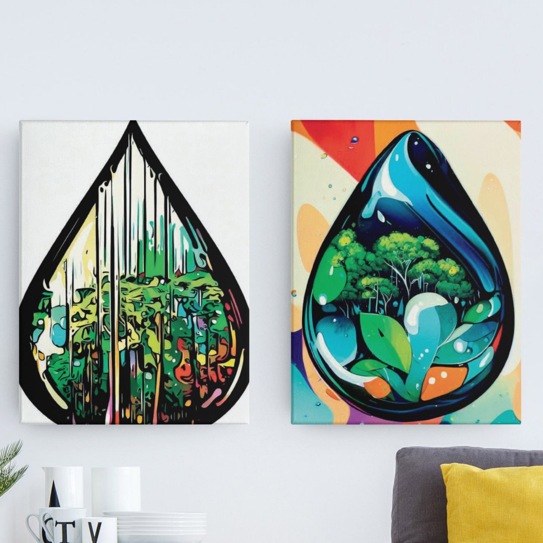 Drippy Drops Wall Art Set of 3, Printable Art, Printable Poster ...