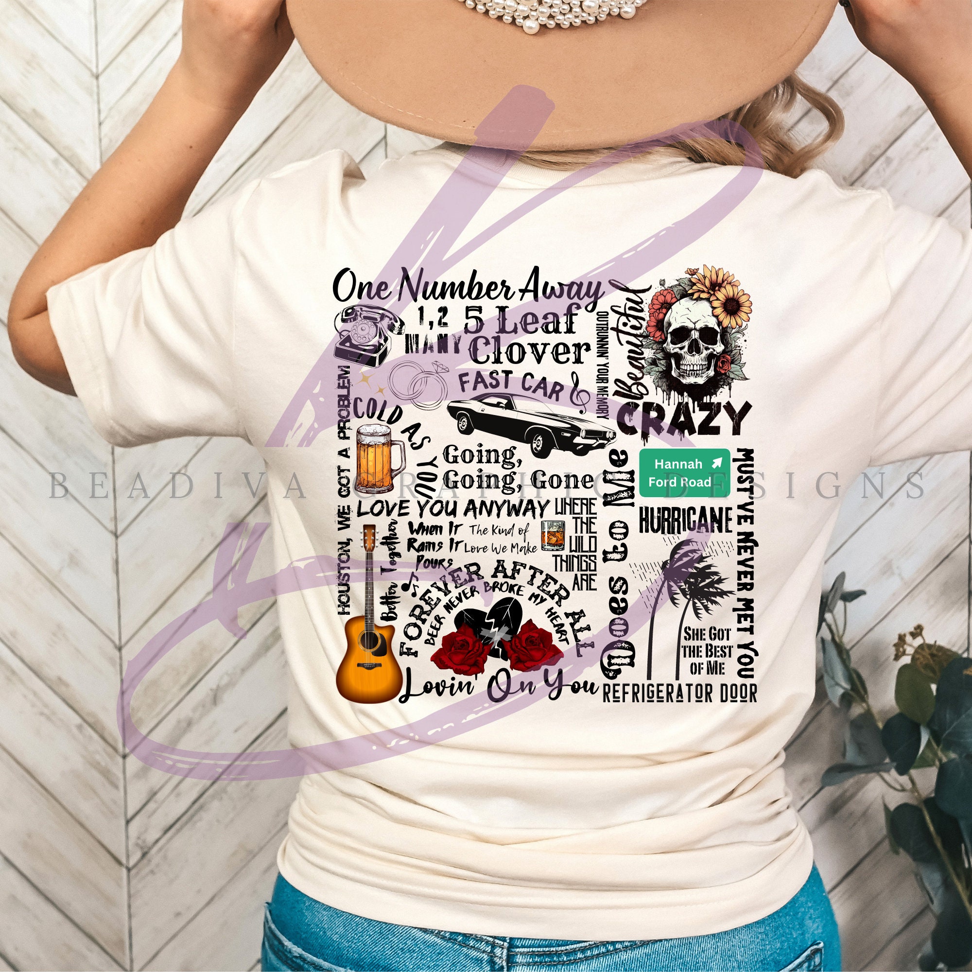 Beautiful Crazy Set List Stacked Text Digital Design - Etsy