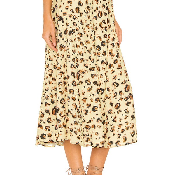 Cheetah Print Midi Skirt - Etsy