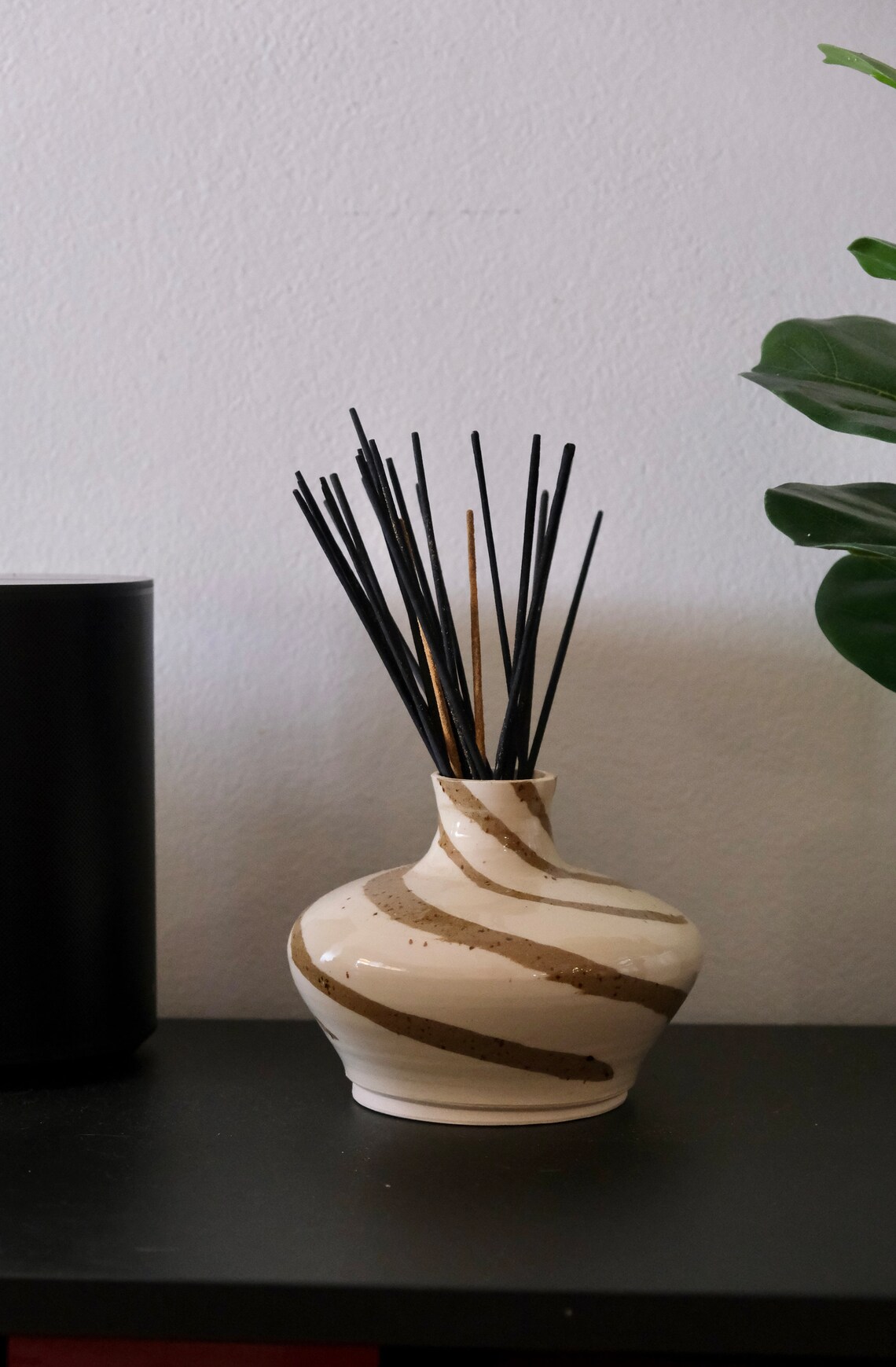 Handmade Marble Ceramic Vase, Pottery Marble Vase, Ceramic Flower Vase ...