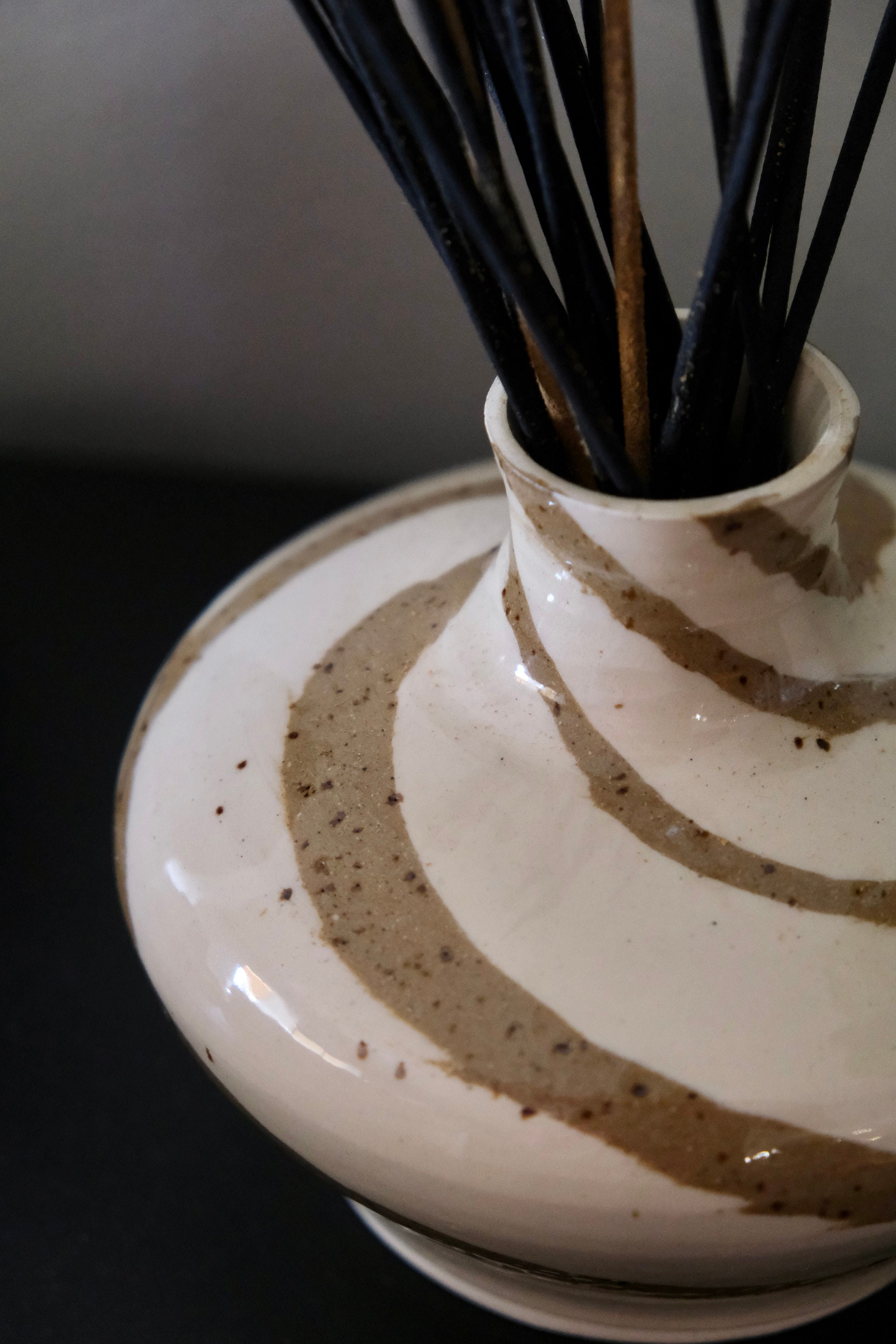 Handmade Marble Ceramic Vase, Pottery Marble Vase, Ceramic Flower Vase ...