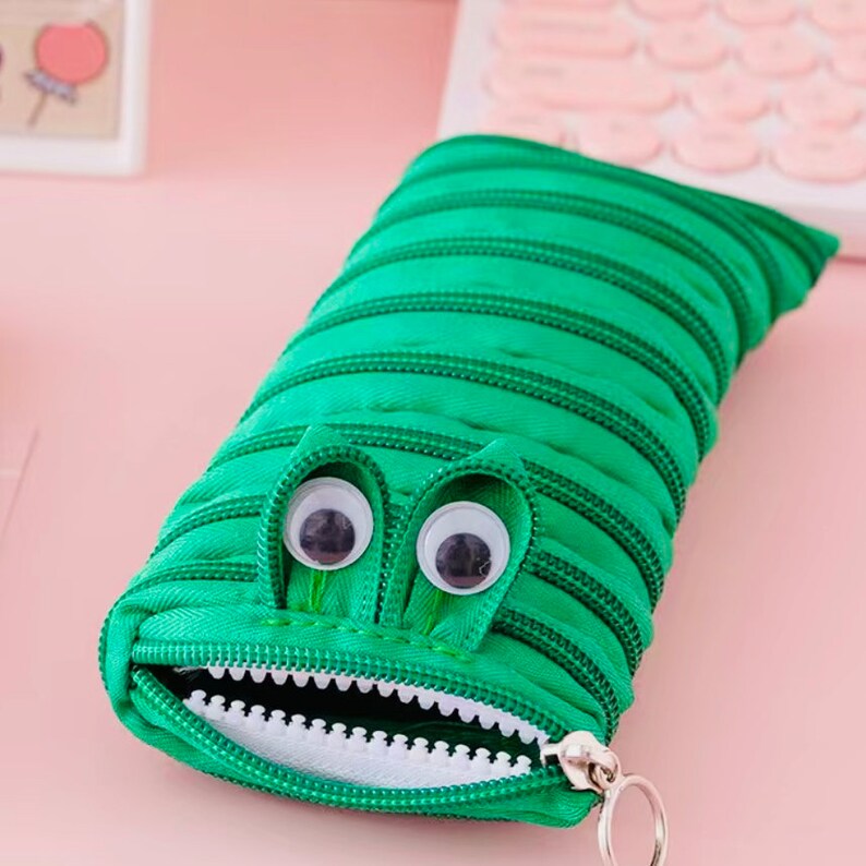 Rainbow Zipper Pencil Cases - Stylish Organizers in Black, Purple, and ...