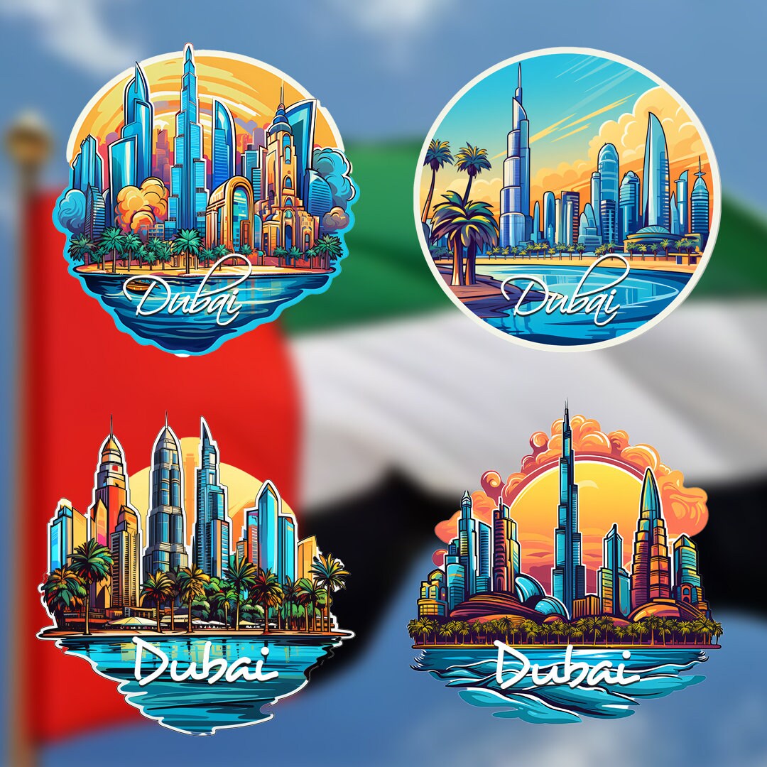 Travel Destination Vibrant Stickers Famous Countries Landmarks Tourism ...