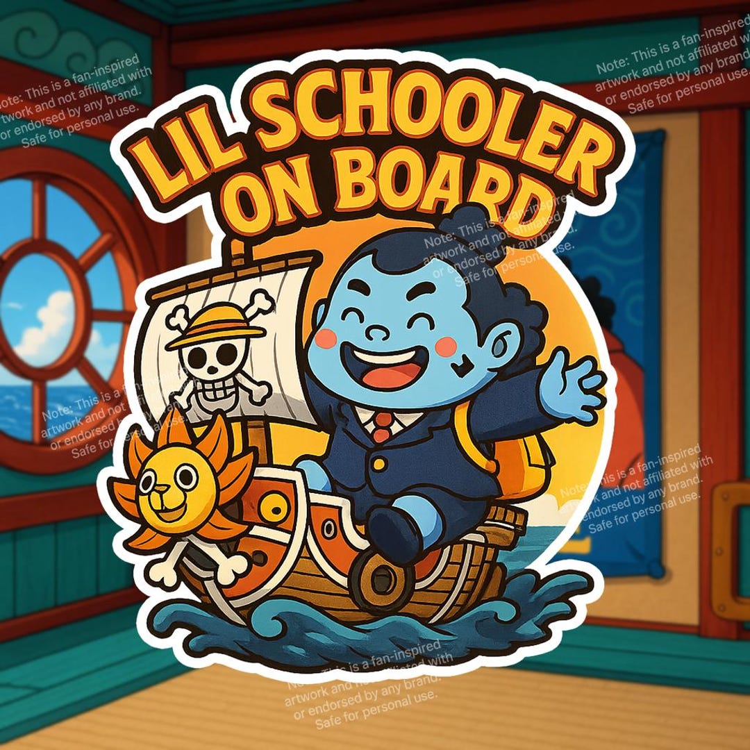 Baby Jinbe on Board Sticker: One Piece Anime Car Decal - Etsy