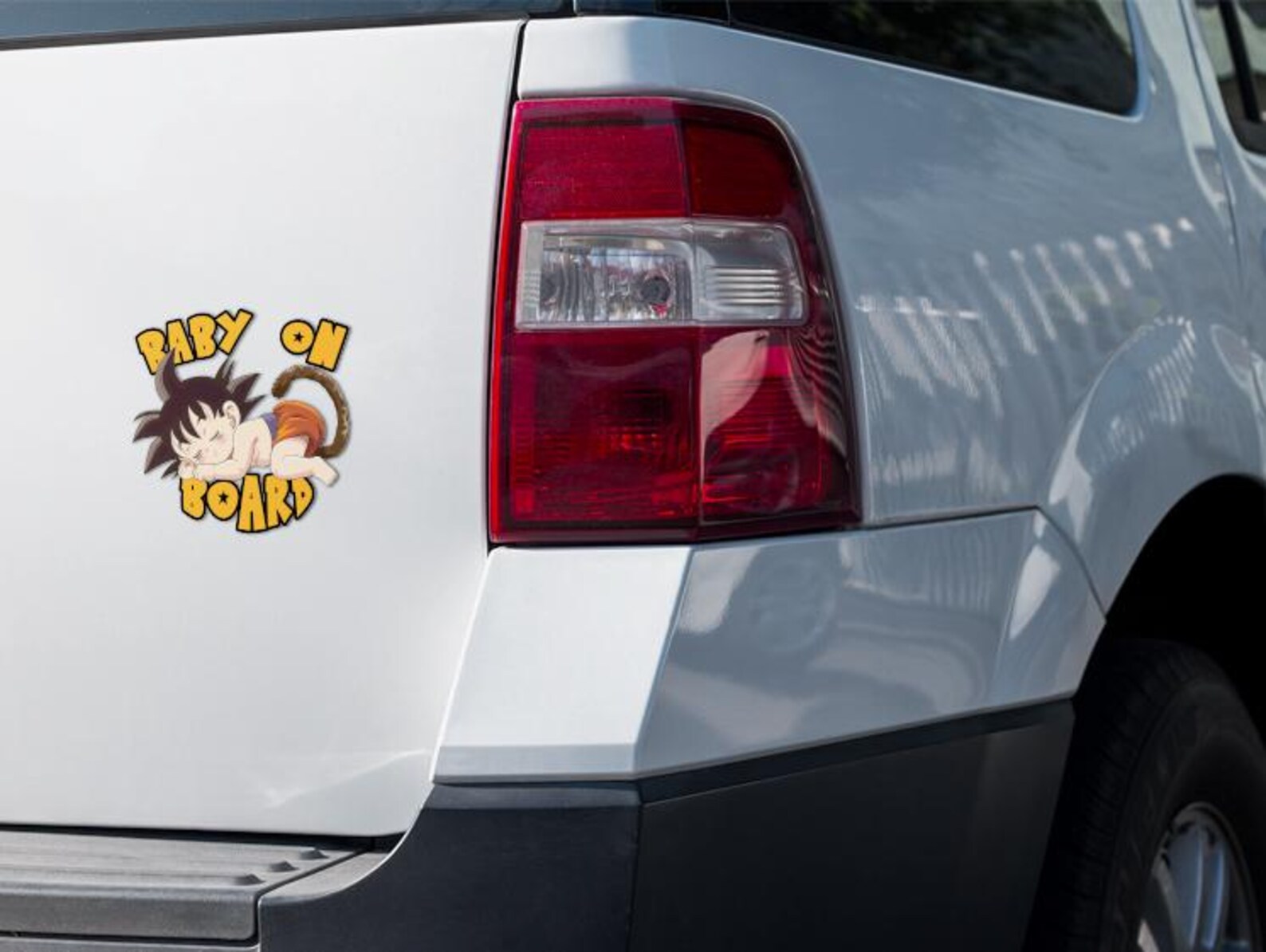 Car Sticker, Baby on Board, Car Decals, Cool Anime Cute Boy Goku Baby ...
