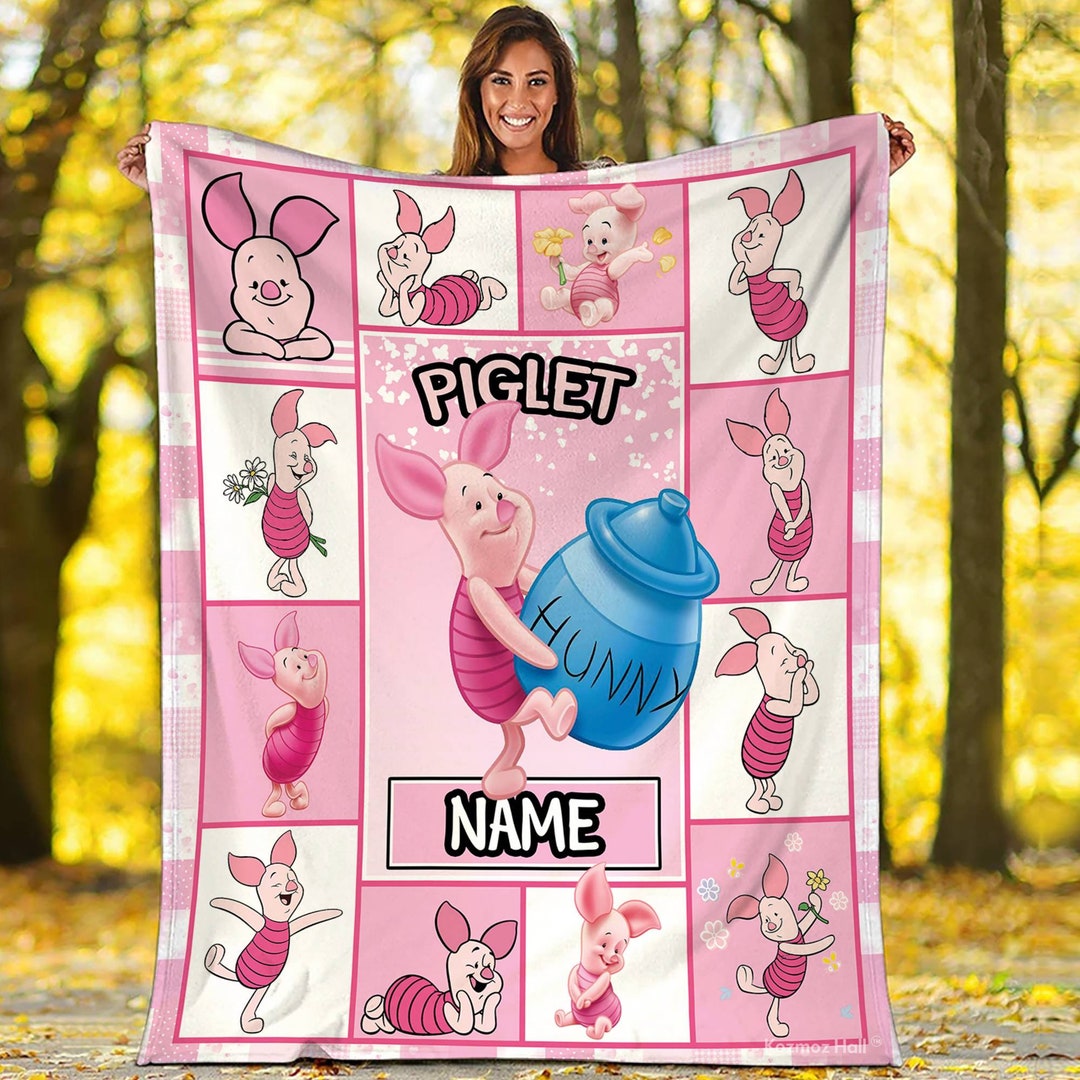 Personalized Piglet Blanket Winnie Pooh Piglet Fleece Blanket Winnie ...