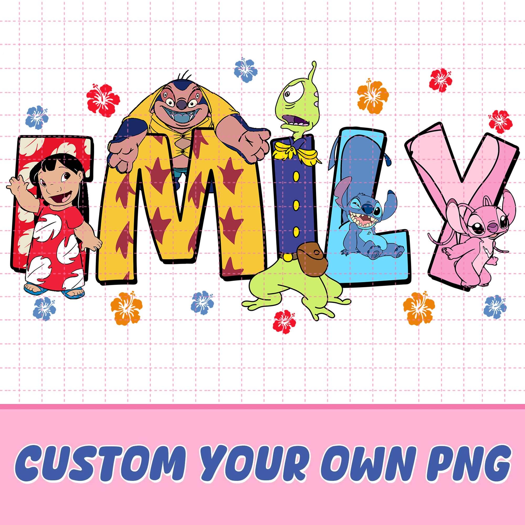 Custom Name Disneyland Stitch and Lilo Birthday Png, Disneyland Stitch ...