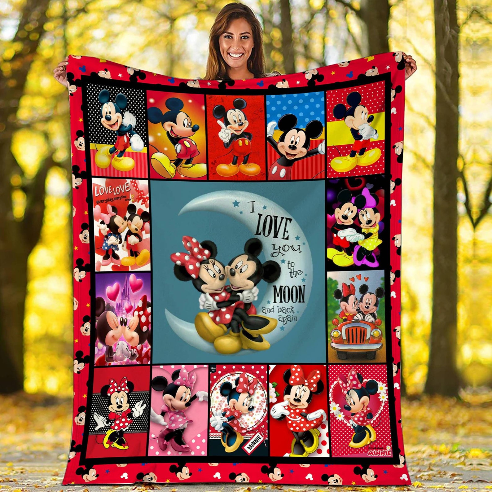 Mickey Minnie Mouse Fleece Blanket Mickey Mouse and Minnie Mouse ...