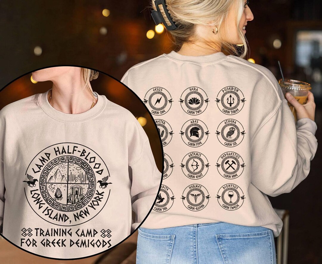 2 Side Percy Jackson Shirt, Camp Half Blood Tshirt, Rick Riordan Book ...