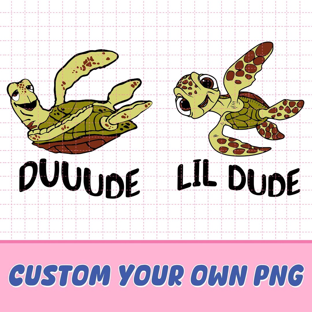 Dude Lil Dude PNG, Finding Nemo Dad and Son, Turtle Dad and Son Png ...