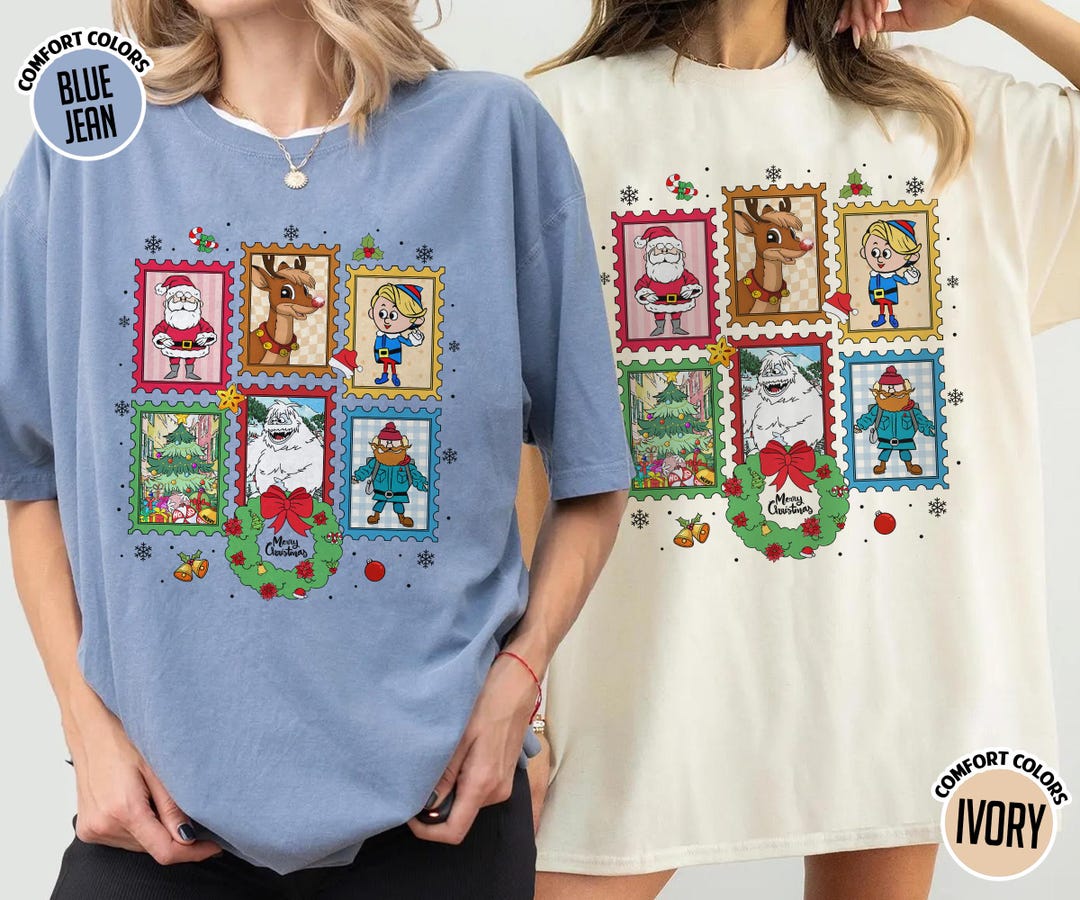 Retro Rudolph the Red Nosed Reindeer Shirt, Santa Rudolph Christmas ...