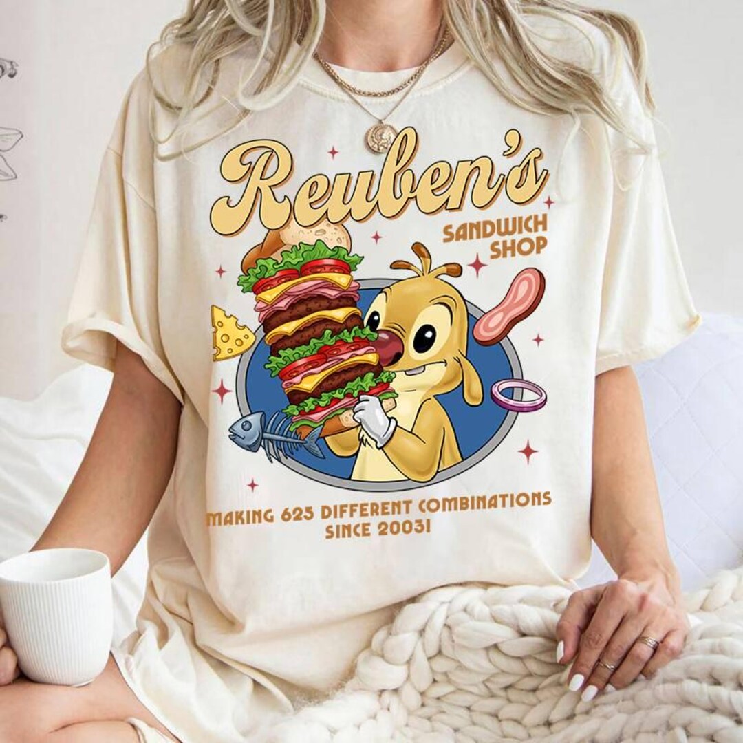 Lilo & Stitch Reuben Shirt, Reuben’s Sandwich Shop Tee, 625 ...