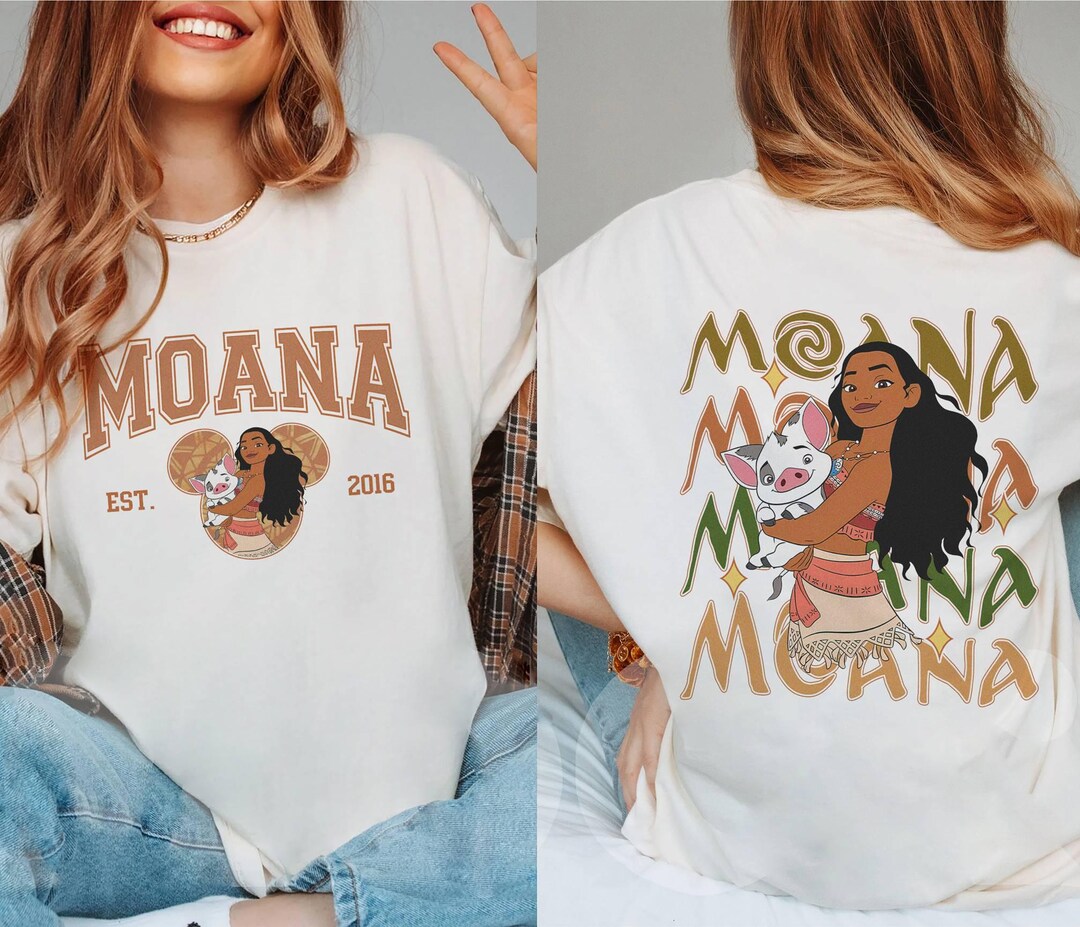 2-sided Disneyland Princess Moana 2 Movie Shirt, Disneyland Moana Shirt ...
