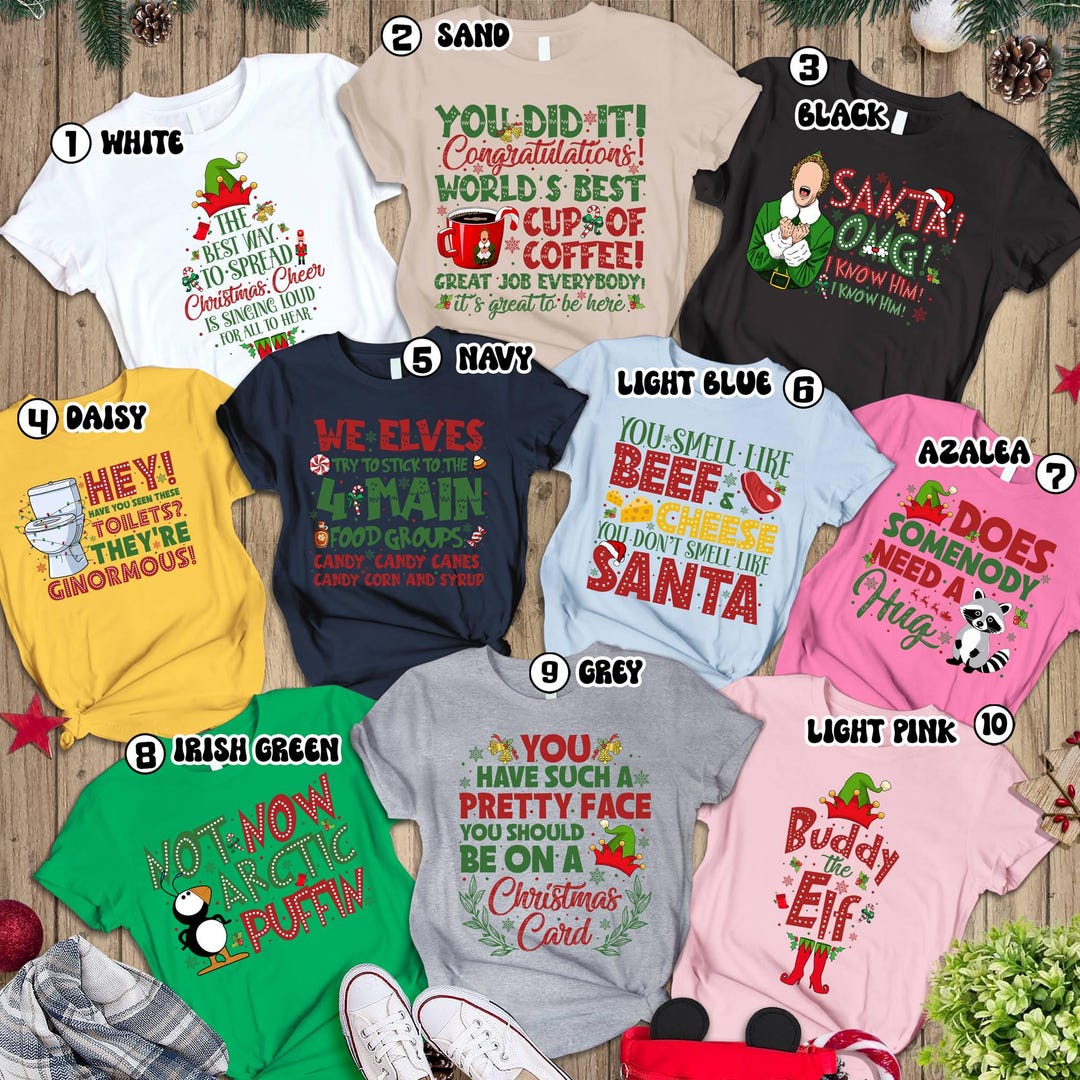 Elf Movie Quote Shirt, Buddy the Elf Shirts,cotton Headed, Christmas ...