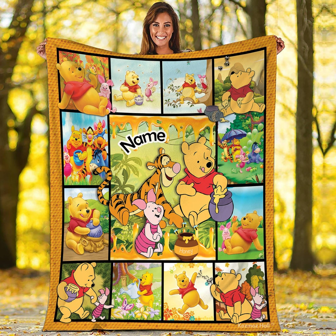 Winnie the Pooh Fleece Blanket Winnie the Pooh Blanket Pooh Birthday ...