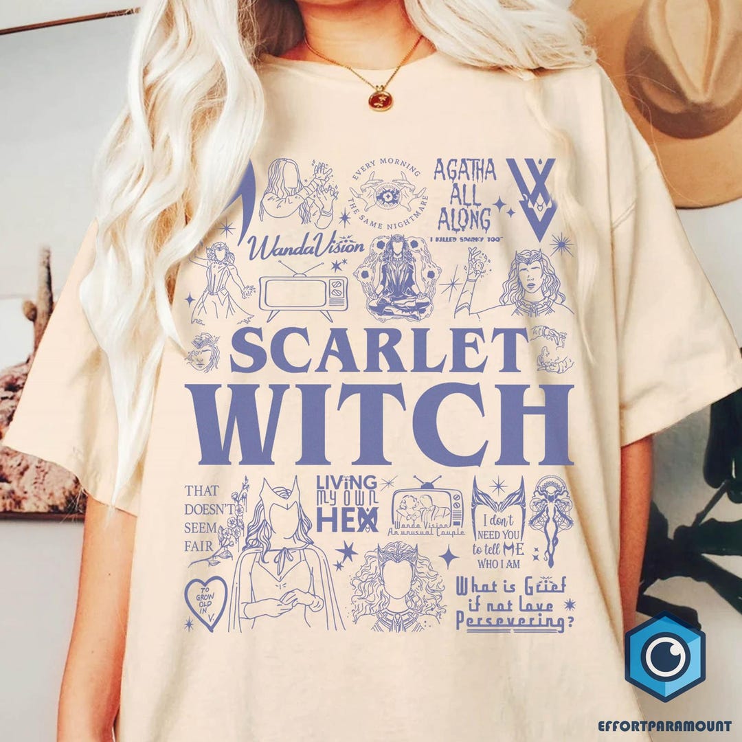 Scarlet Witch Doodle Art Shirt Scarlet Witch Wanda Maximoff Shirt ...