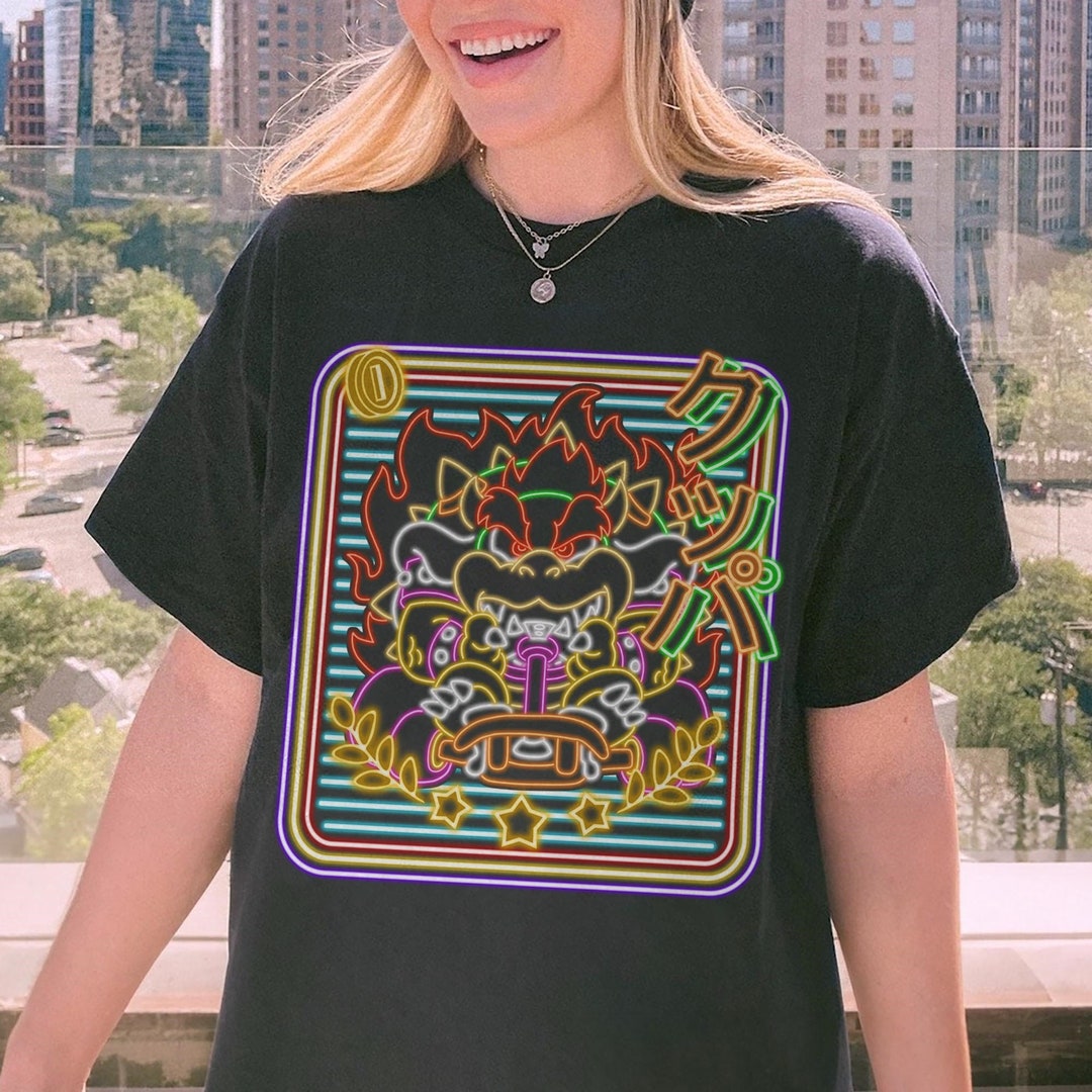 Super Mario Neon Shirt Super Mario Bowser Kart Shirt Mario Video Game ...