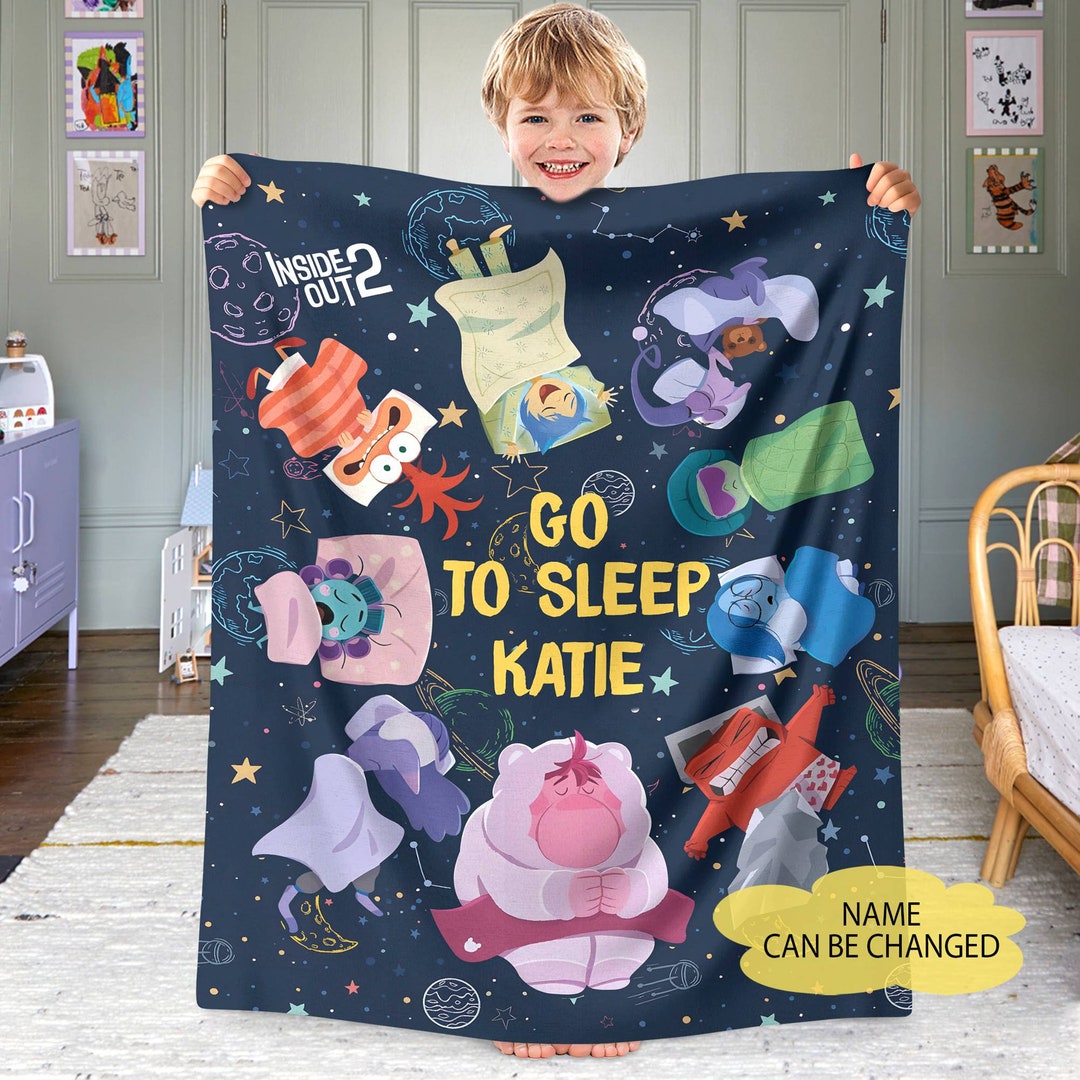 Inside Out 2 Go to Sleep Blanket Joy, Sadness, Anger, Fear and Disgust ...