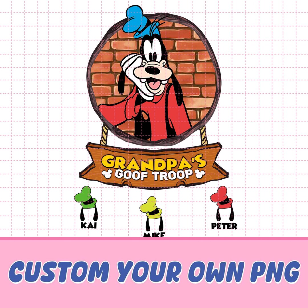 Goofy Grandpa With Custom Grandkids Png, Personalized Grandpa's Goof ...
