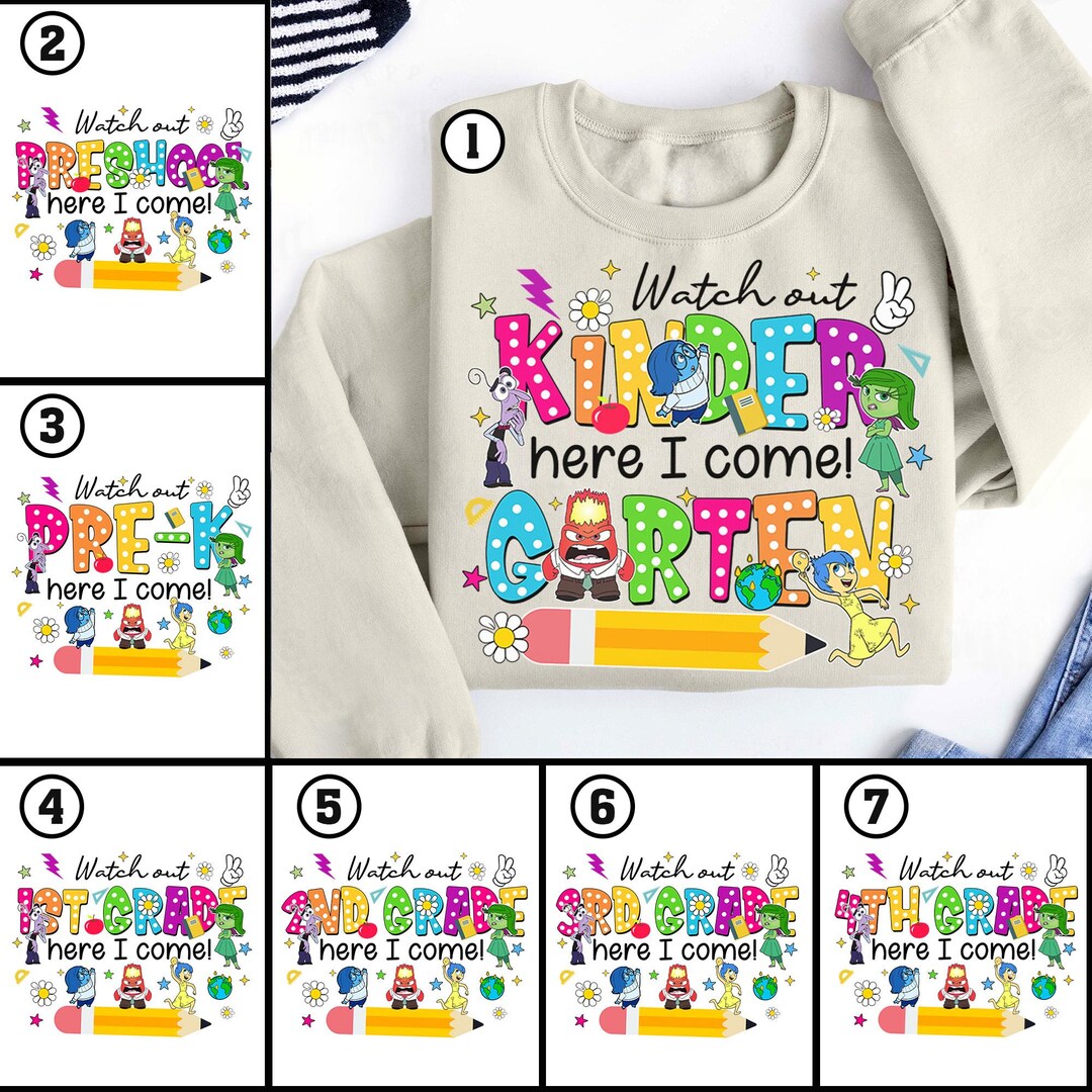 Inside Out Watch Out Here I Come Shirt Inside Out Back to School Shirt ...