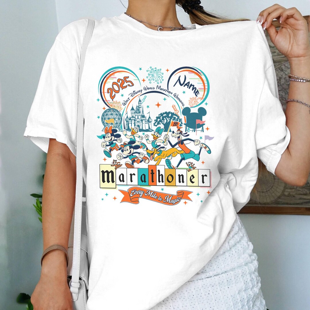 Personalized Mickey & Friends Rundisney Shirt, Waltdisney Marathon ...