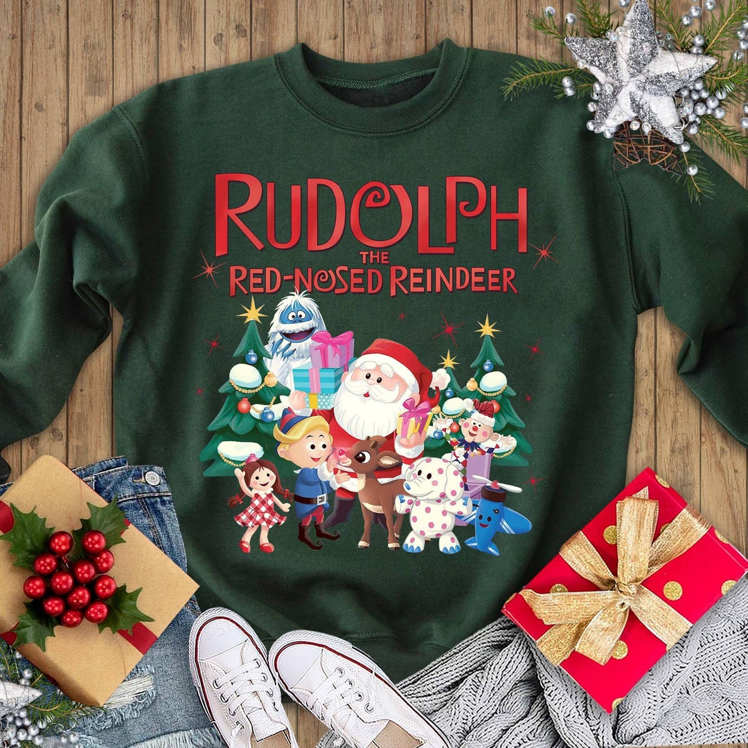 Rudolph the Red Nosed Reindeer Christmas Shirt Rudolph Xmas - Etsy