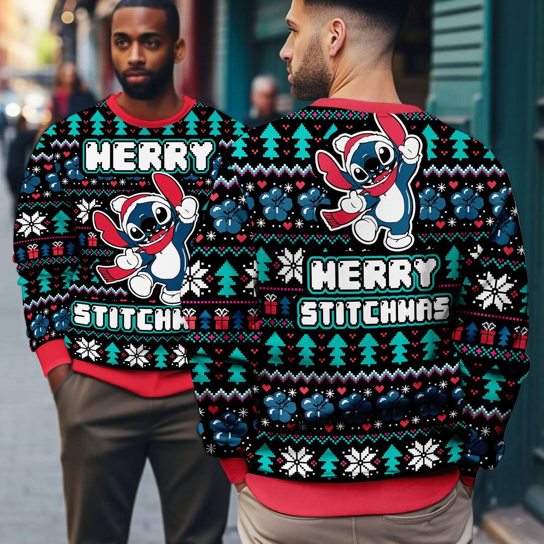 Disneyland Merry Stitchmas Ugly Christmas Sweater, Ohana Lilo and ...