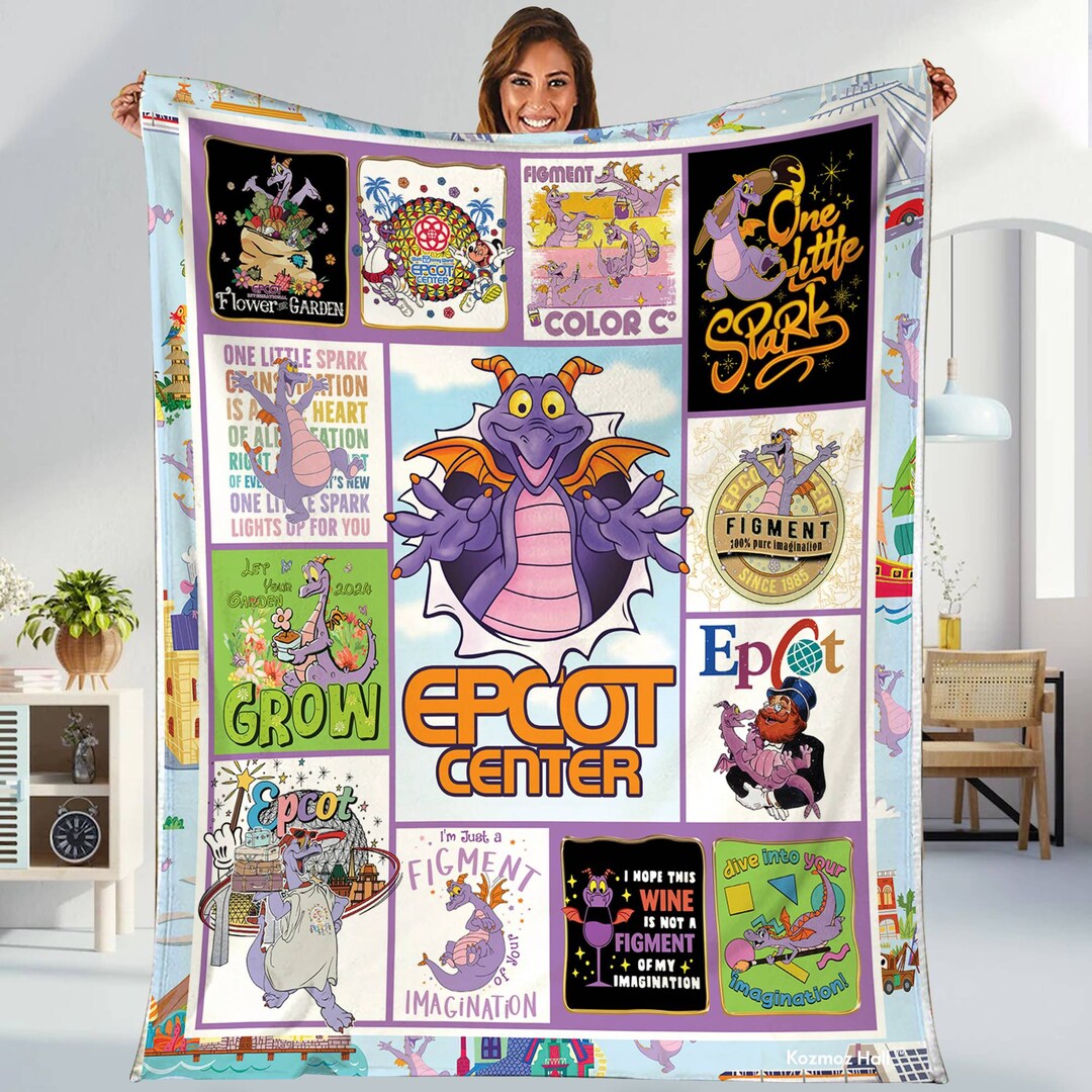 Figment Epcot Blanket | Figment One Little Spark Blanket Epcot Festival ...