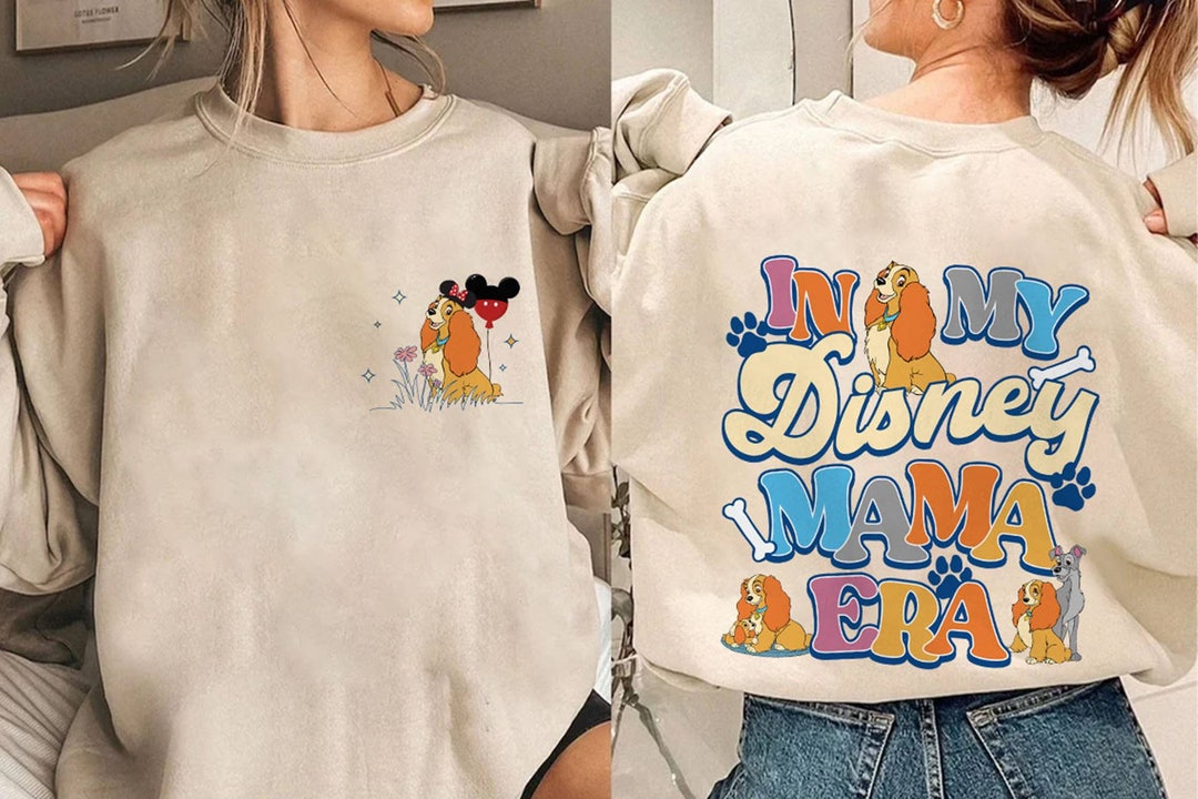 Two Sided Lady and the Tramp in My Disneyworld Mama Era Shirt ...
