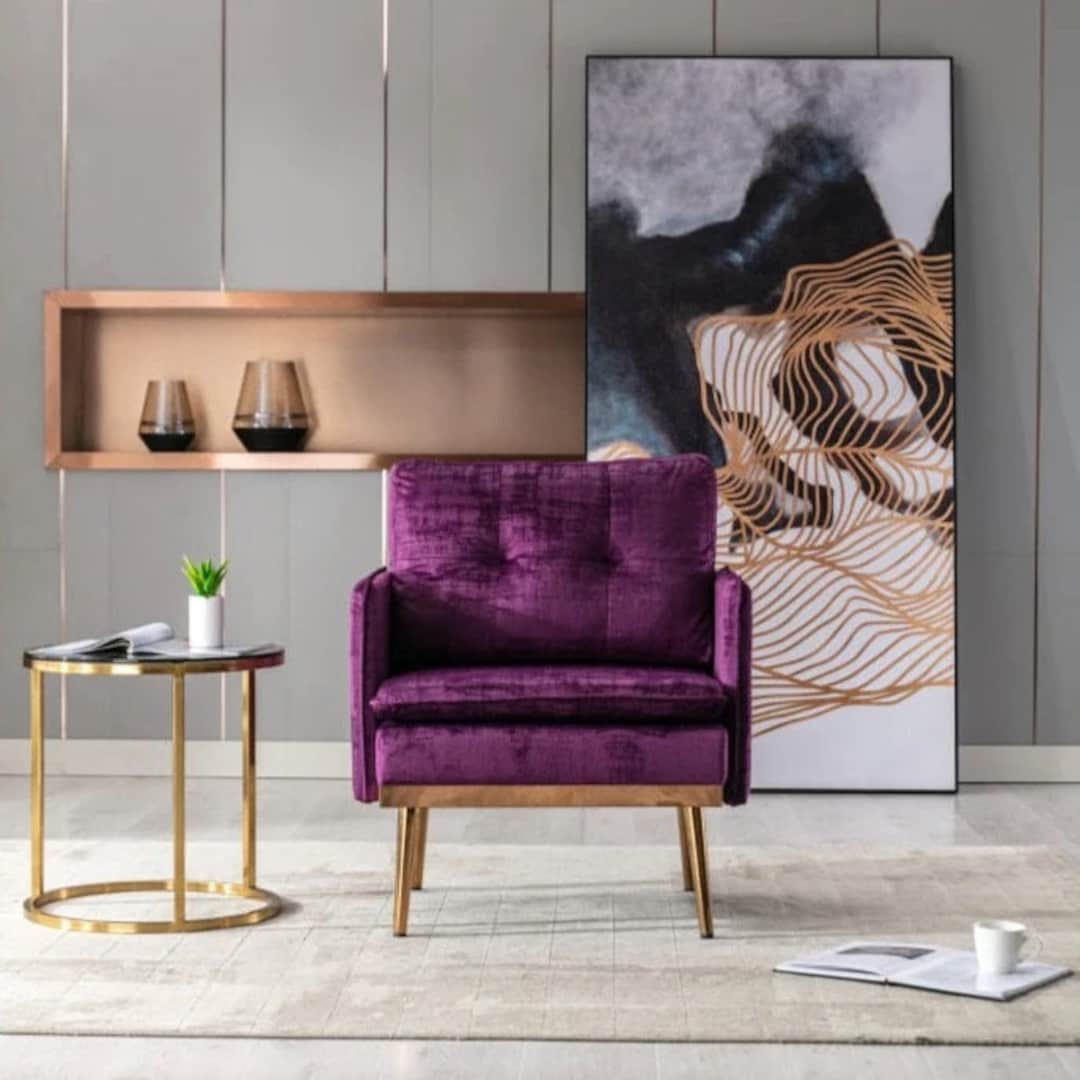 Modern Tufted Accent Chair - Etsy